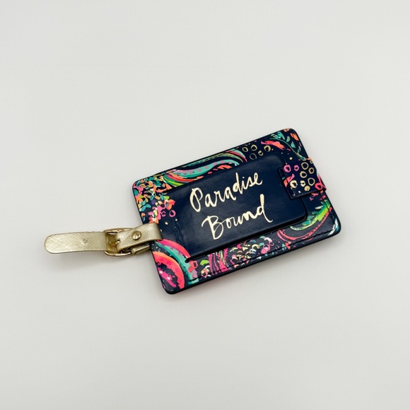 Lilly Pulitzer | Bags | Lilly Pulitzer Colorful Luggage Tag With Gold ...